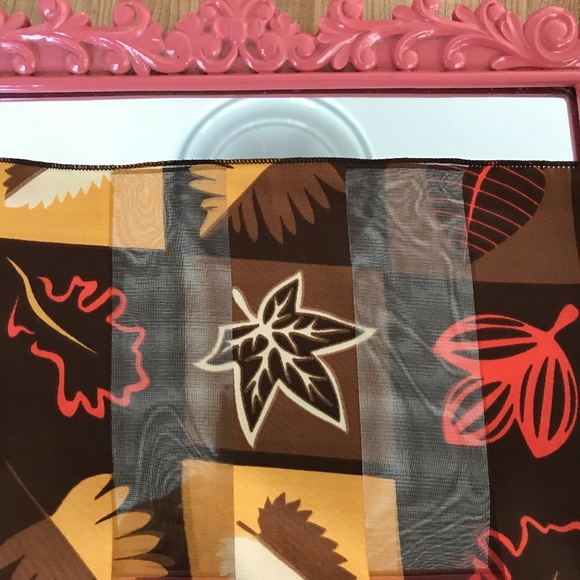 Accessories | Silky Sheer Fall Leaf Scarfnwt | Poshmark
